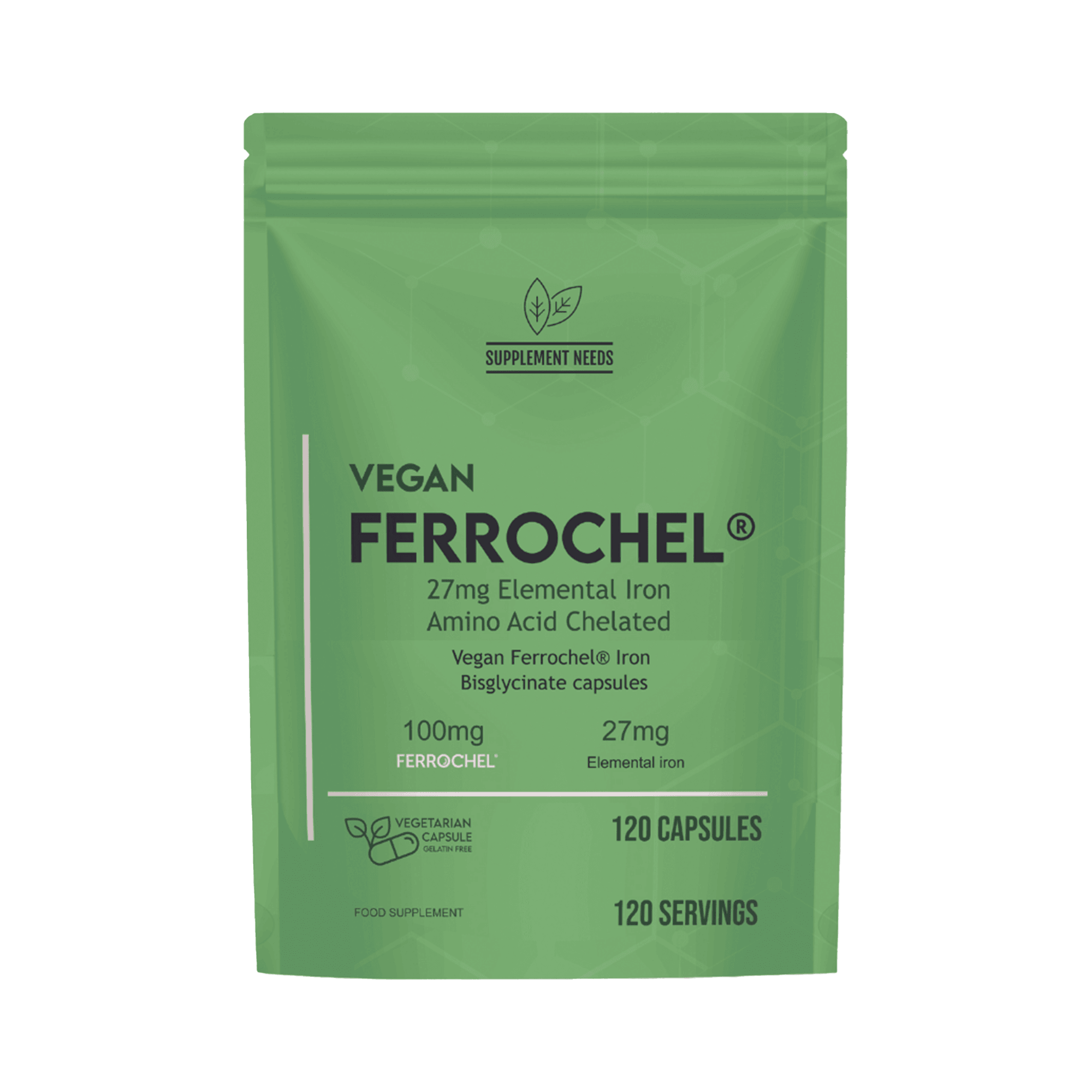 Vegan Ferrochel 120 Caps – Prolife Distribution